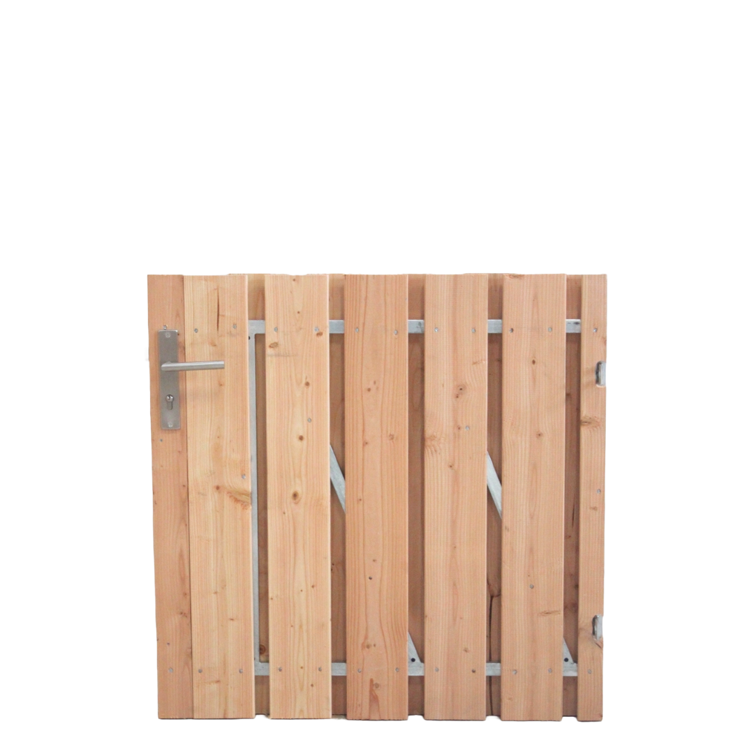 Douglas geschaafde tuindeur laag | 100 cm | Rechtsdraaiend | JDTDL100100R